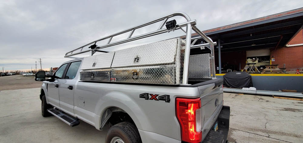 Heavy-Duty Truck Rack for Ford F350 Pickup - Aluminum Ladder Rack