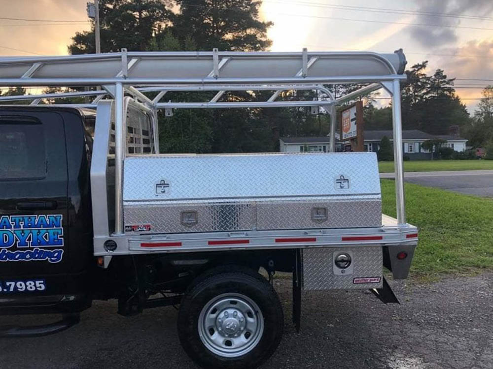Ladder Rack for a Flat Bed Truck - Custom Truck Rack