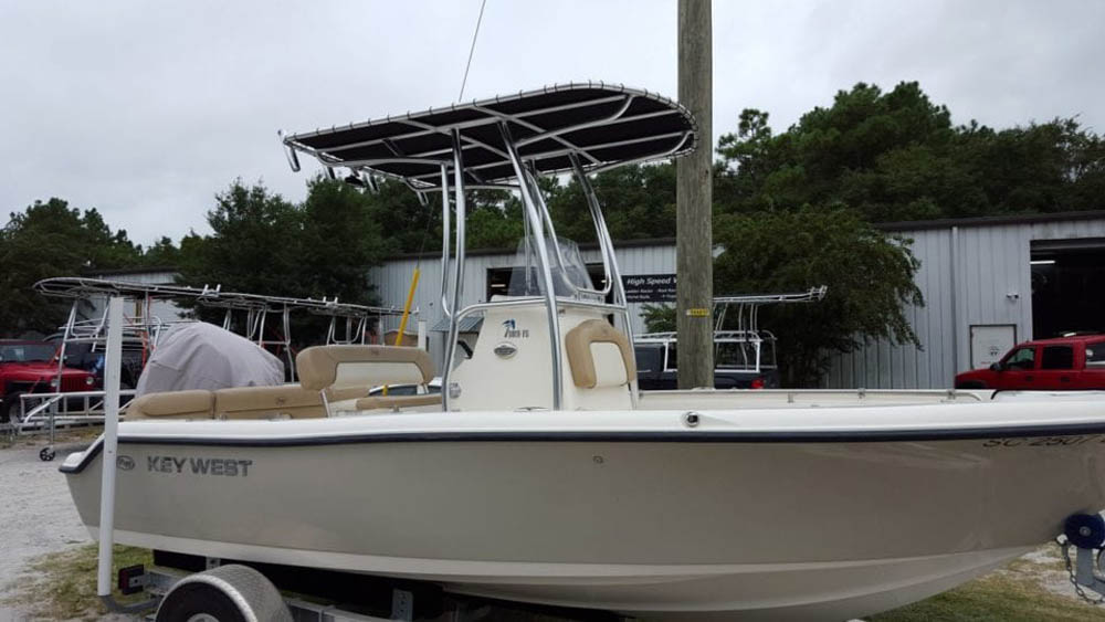 T Top for Key West Center Console Boats - Custom Built
