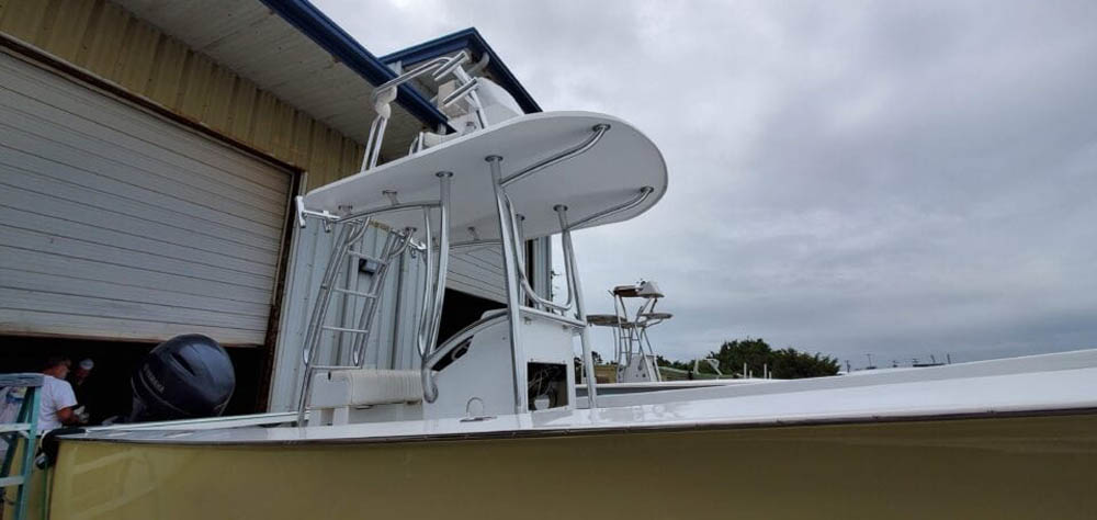 Custom Aluminum Cobia Tower for Glenn Bradley Boat