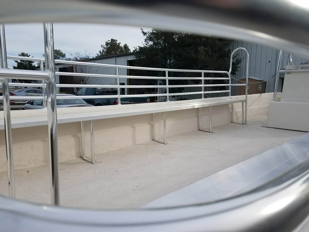 Safety Rails For Carolina Skiff - Custom Aluminum Boat Rails