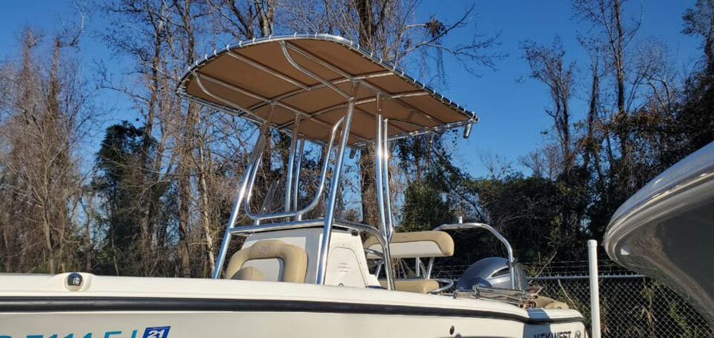 Aluminum Boat T Top For A Center Console - Key West T Top