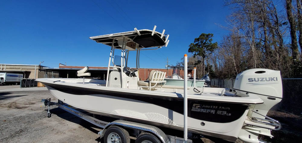 Powder Coated T Top - Custom T Top For Carolina Skiff