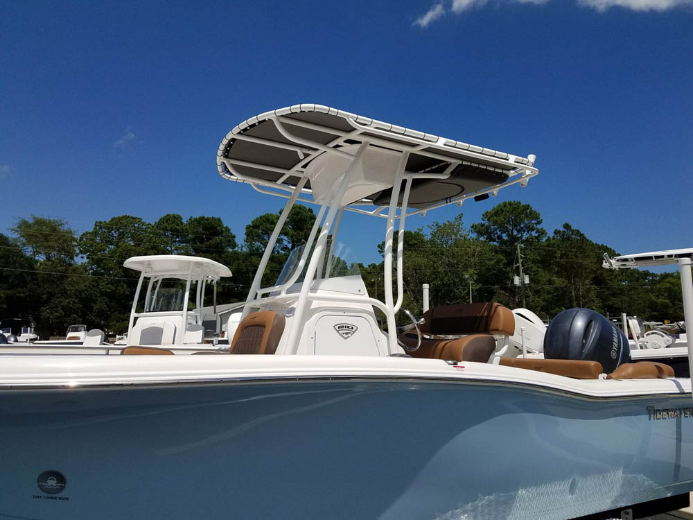 Tidewater with Powder Coated T Top - Custom Boat T Top
