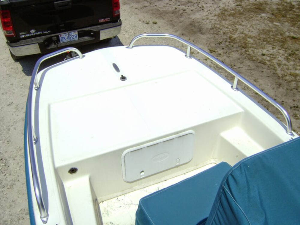 Split Bow Rails For Skiff - Low Profile Aluminum Rails