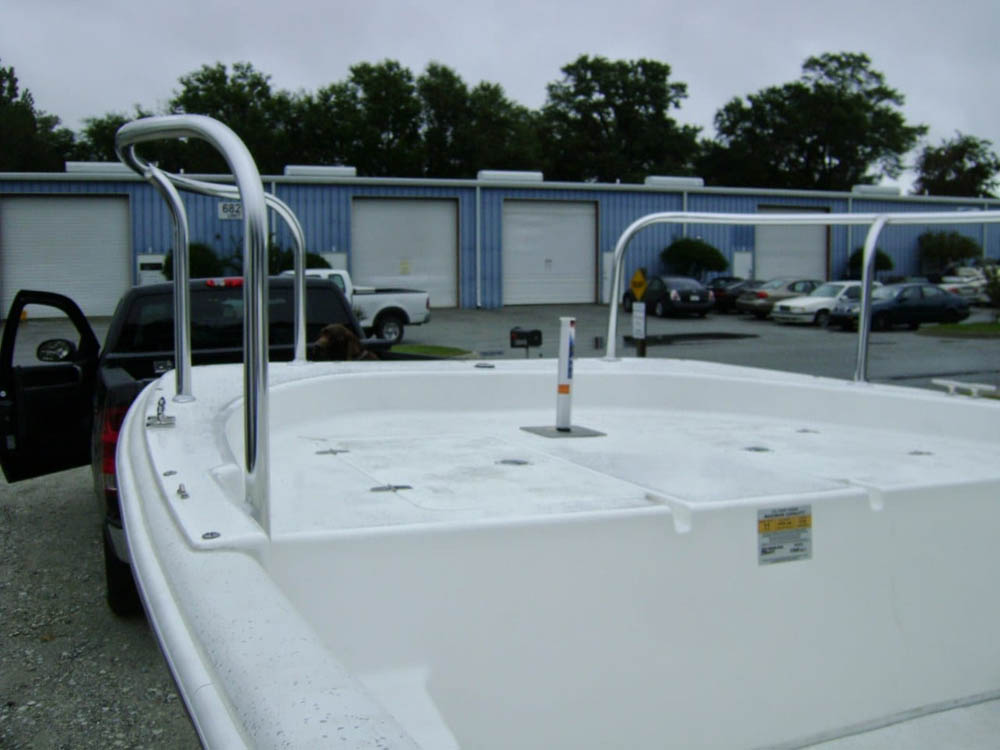 Custom Rails For Carolina Skiff - Large Aluminum Bow Rail