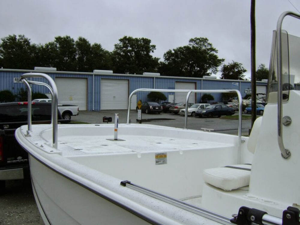Custom Rails For Carolina Skiff - Large Aluminum Bow Rail