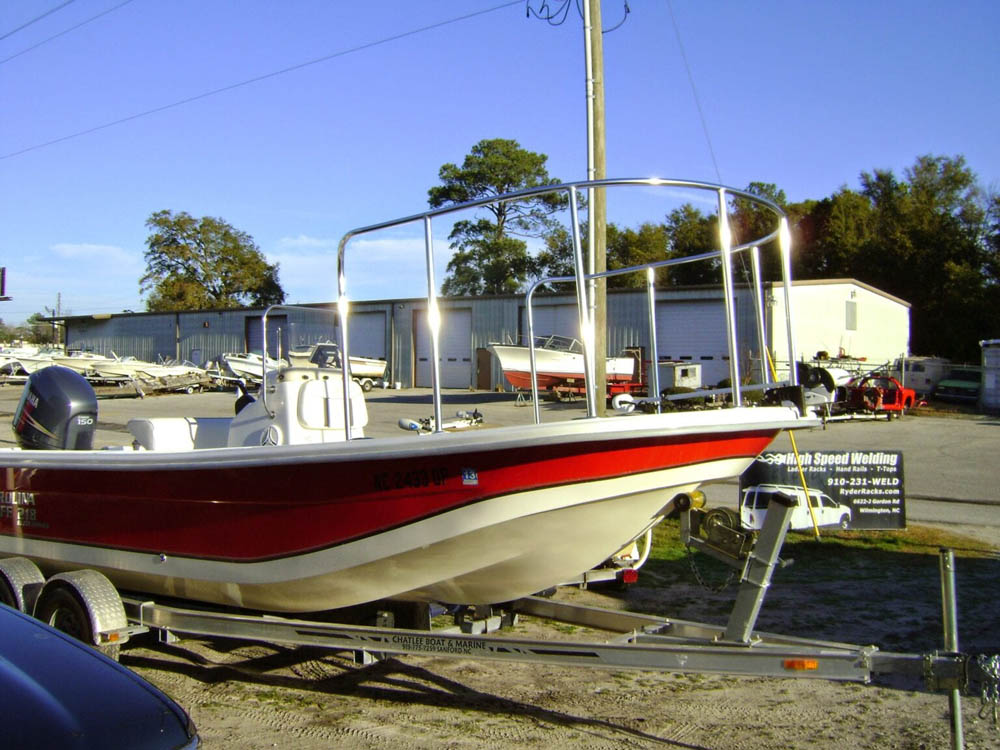 Safety Rails For Carolina Skiff - Custom Aluminum Bow Rail
