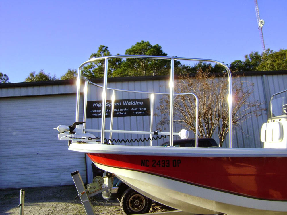 Safety Rails For Carolina Skiff - Custom Aluminum Bow Rail