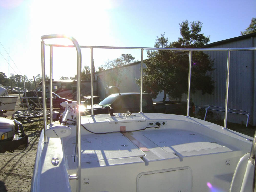 Safety Rails For Carolina Skiff - Custom Aluminum Bow Rail