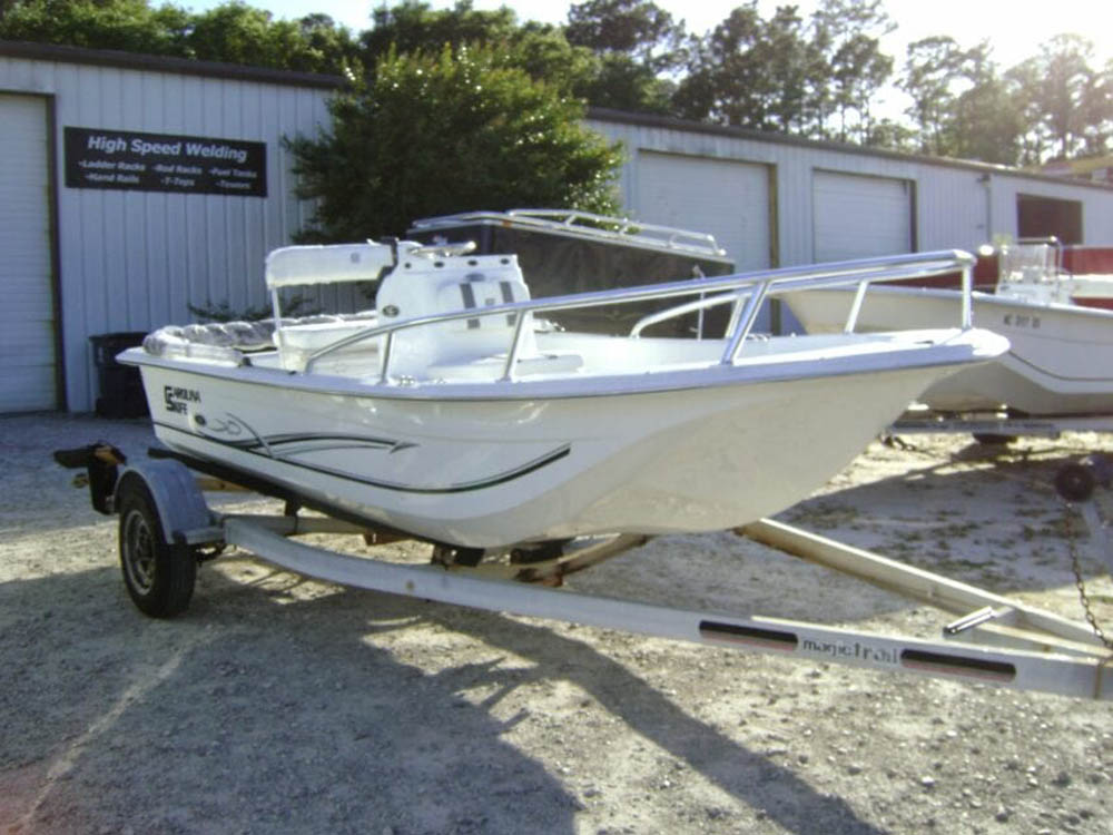 Bow Rail For Carolina Skiff - Custom Aluminum Bow Rail