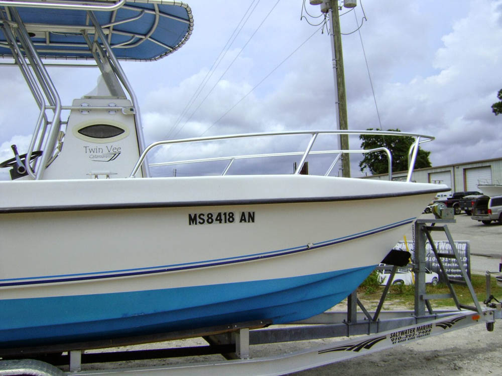 Custom Aluminum Bow Rails - Catamaran Boat Rails